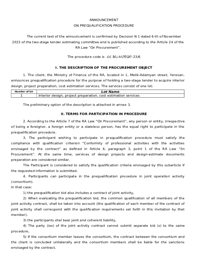 Guidelines for Procurement Doc Template | pdfFiller