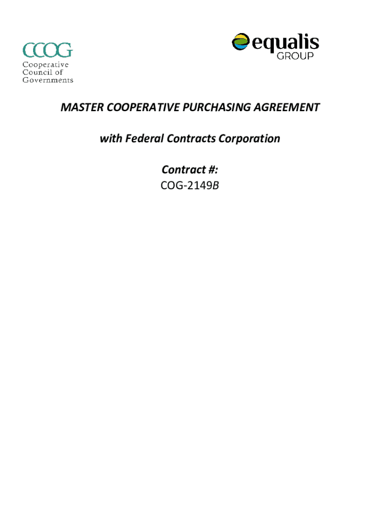 Fillable Online Cooperative Purchasing Master Agreement Sample Clauses ...