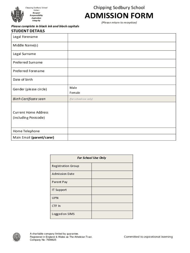 Fillable Online Chipping Sodbury School - How To Apply Fax Email Print ...