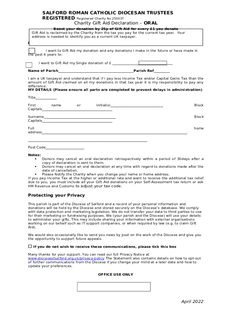 Oral Declarations 2022 Doc Template | pdfFiller
