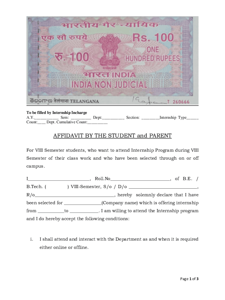 Fillable Online To be filled by Internship Incharge Fax Email Print - pdfFiller