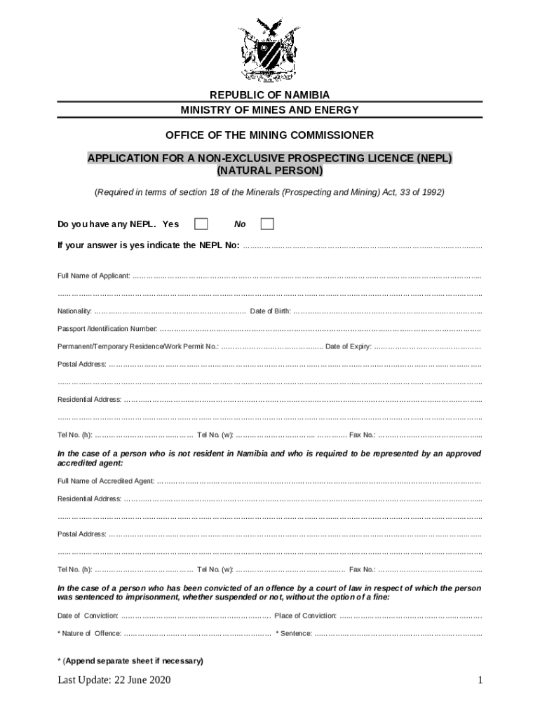 Namibia Establishes New Oil and Mining Licensing System Doc Template ...