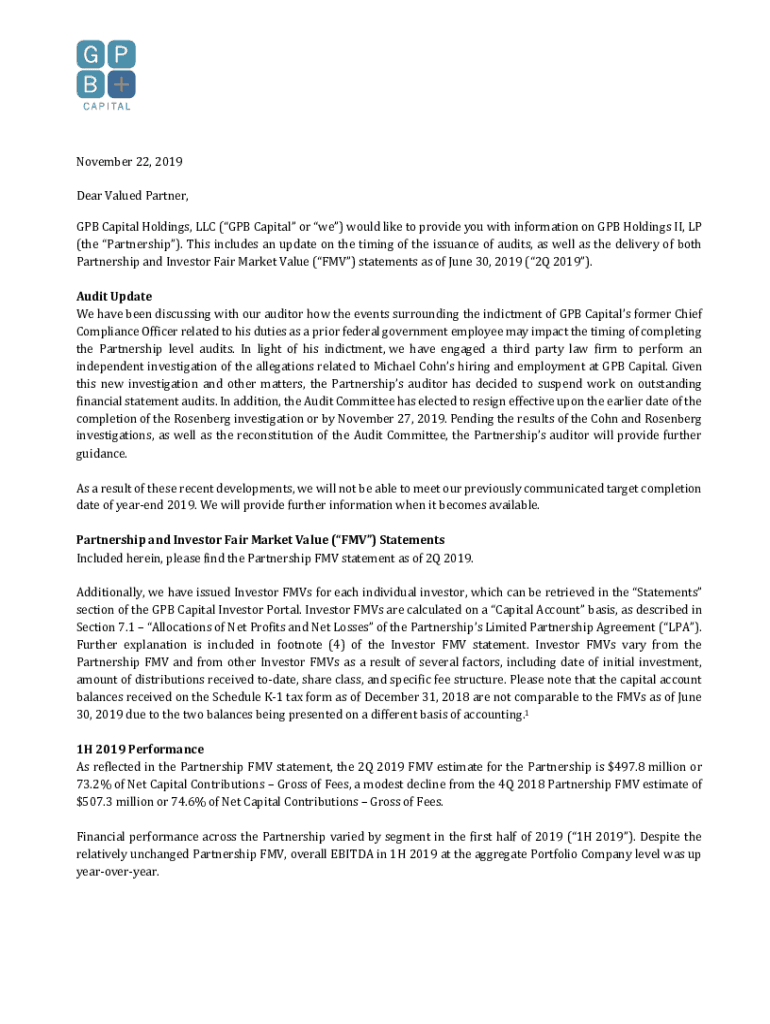 Fillable Online GPB Capital Holdings LLC - Company Profile and News Fax ...