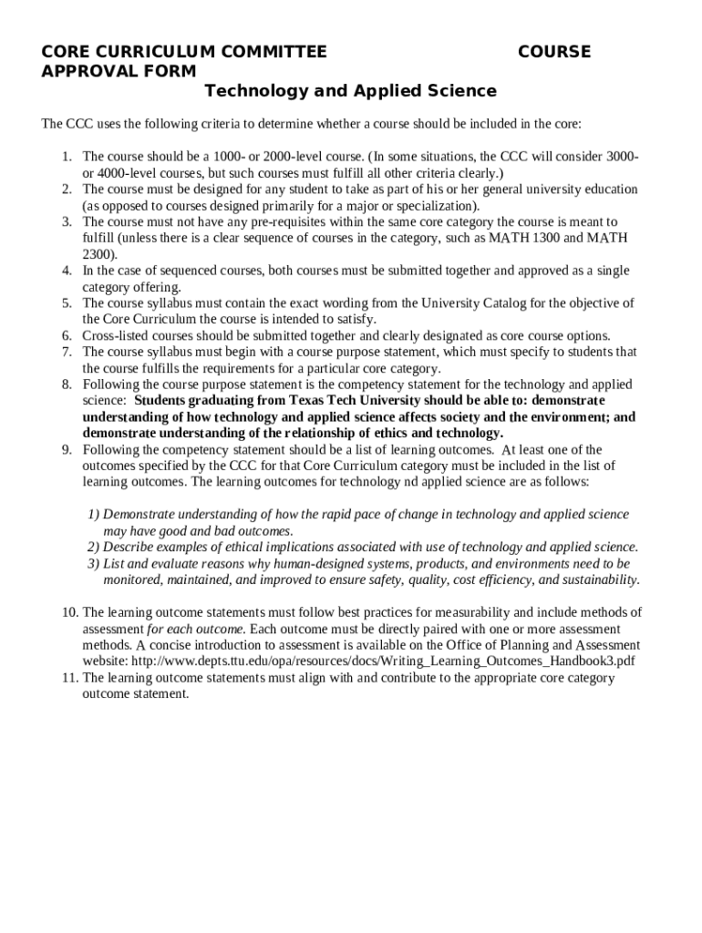 Bacc Core Learning Outcomes, Criteria and Rationale Doc Template ...