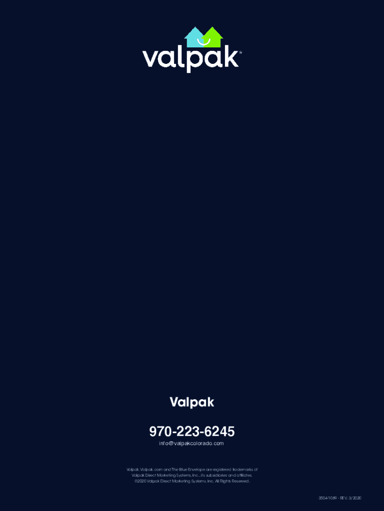Fillable Online About Valpak - Direct Mail and Digital Marketing ...