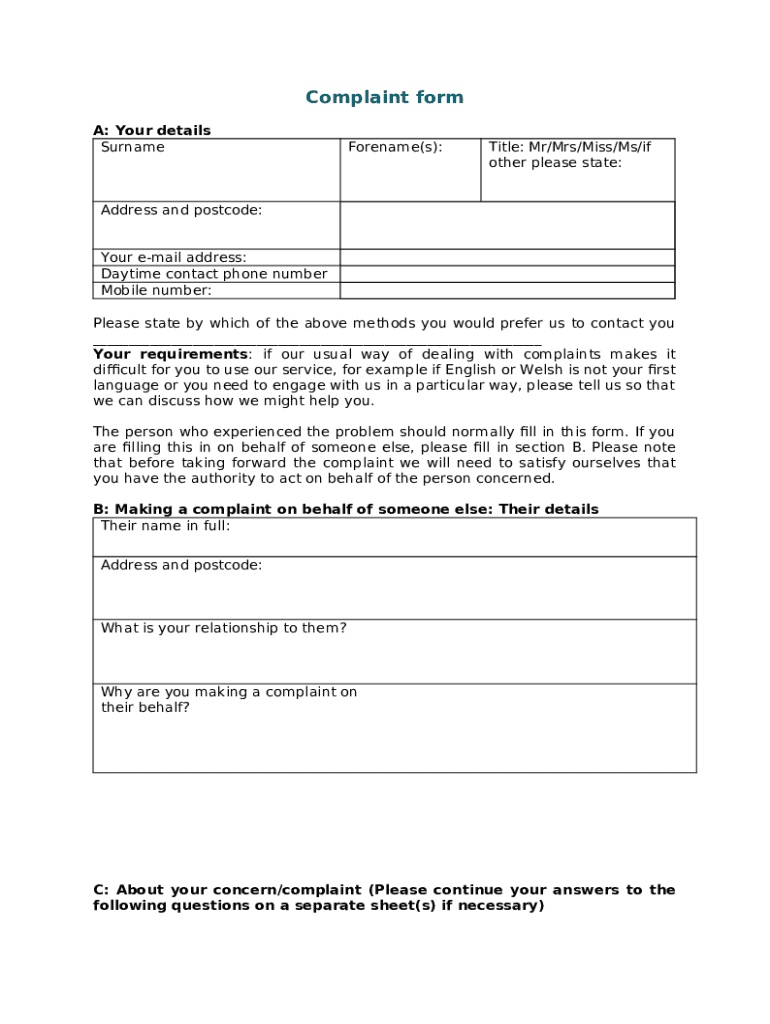 Request for Insurance/ Personal Statement (Health division) Doc ...