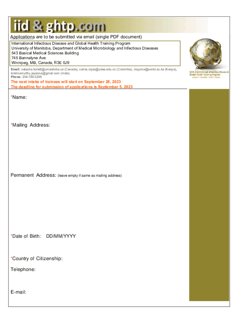 Fillable Online Medical Microbiology and Infectious Diseases, Ph.D. Fax Email Print - pdfFiller