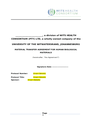 a division of WITS HEALTH CONSORTIUM (PTY) LTD Doc Template | pdfFiller