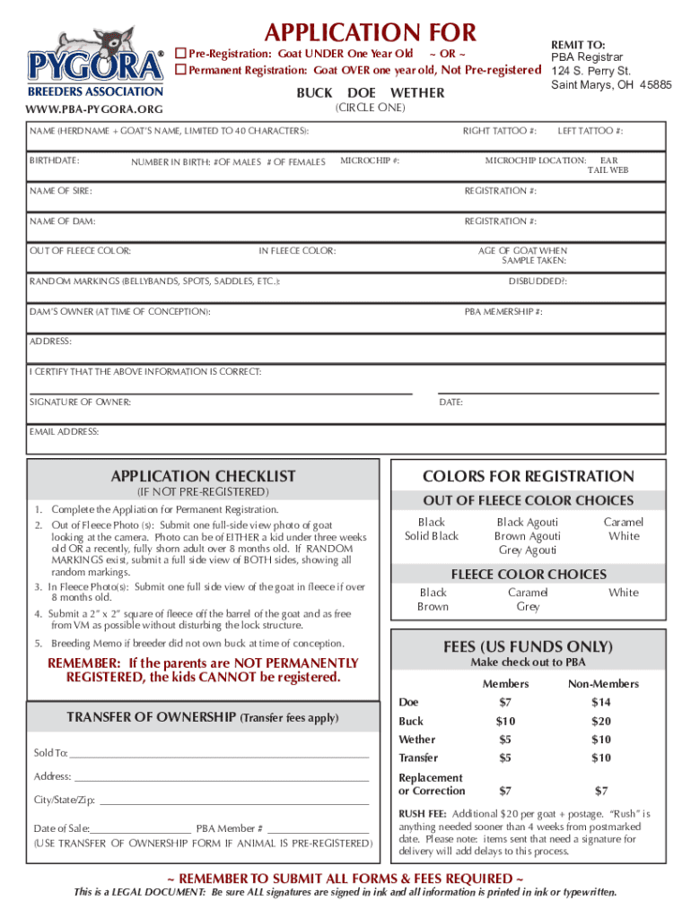 Fillable Online American Boer Goat Association - How To Register Your ...