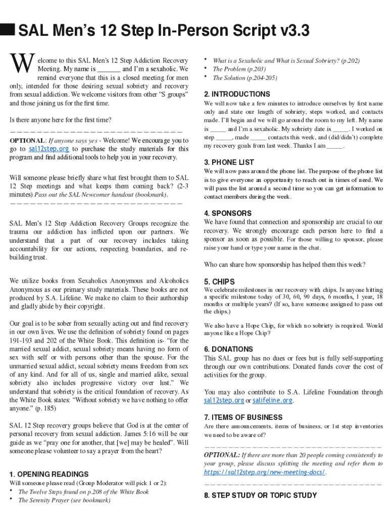 Fillable Online Men's in-person script v3.3 Fax Email Print - pdfFiller