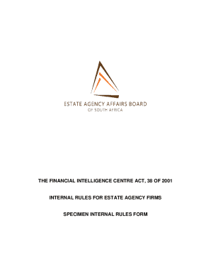 Fillable Online FIC SPECIMEN INTERNAL RULES FORM.doc Fax Email Print - pdfFiller