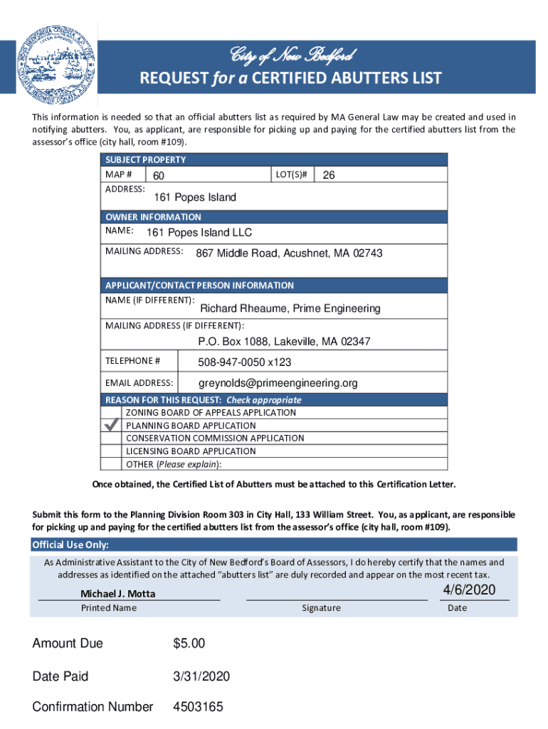 Fillable Online 31-Scott-Street-Certified-Abutters-List. ... Fax Email Print - pdfFiller