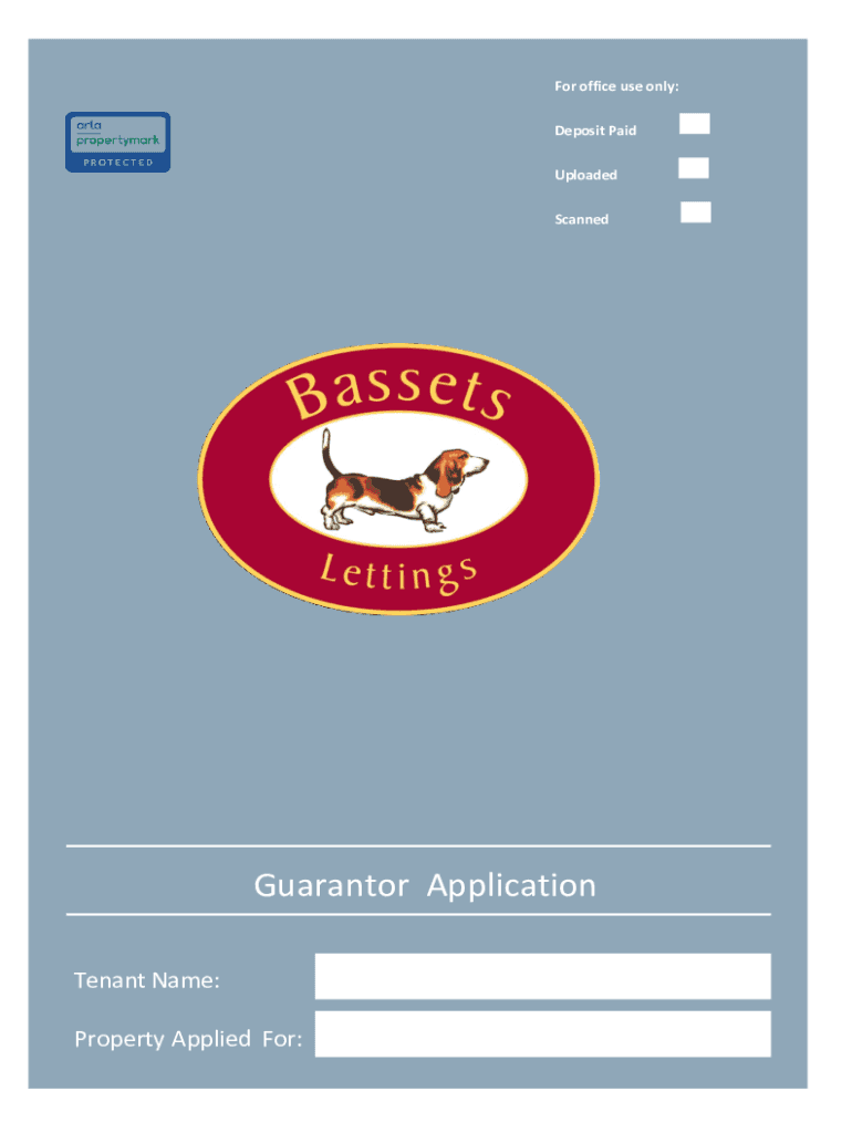 Fillable Online Guarantor application and lease - Landlord Questions ...