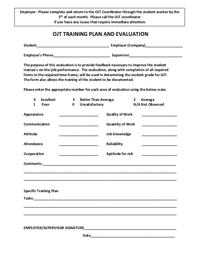 Fillable Online Evaluation Form. Evaluation Form Fax Email Print ...