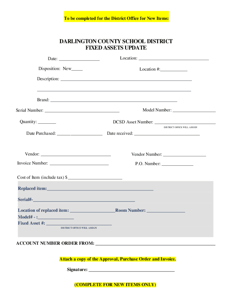 Fillable Online Fixed Asset Movement Form Fax Email Print - pdfFiller