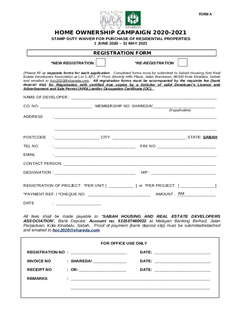 Stamp duty exemption on purchase of property under HOC ... Doc Template ...