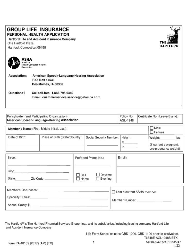 Fillable Online Life Form Series includes GBD-1000, GBD-1100 or state ...