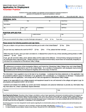 Fillable Online Application for Employment Packet Person of Interest ...