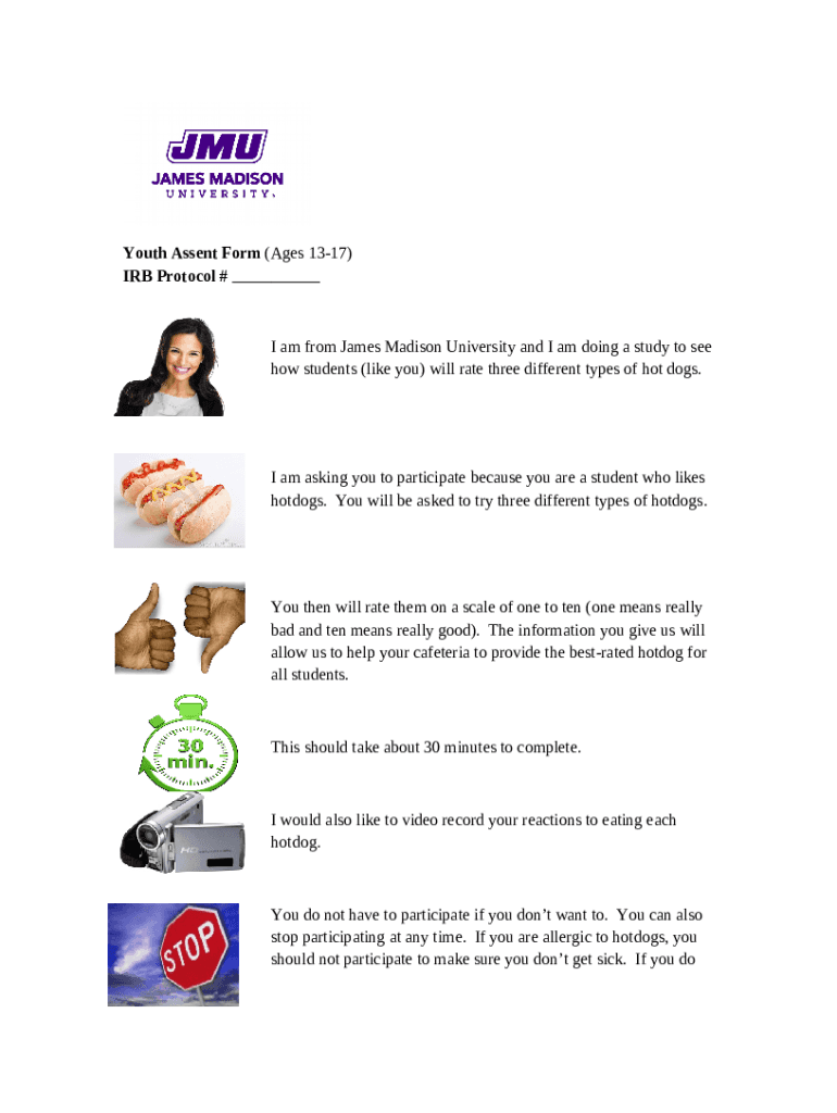 Youth Assent By Paragraph Doc Template | pdfFiller