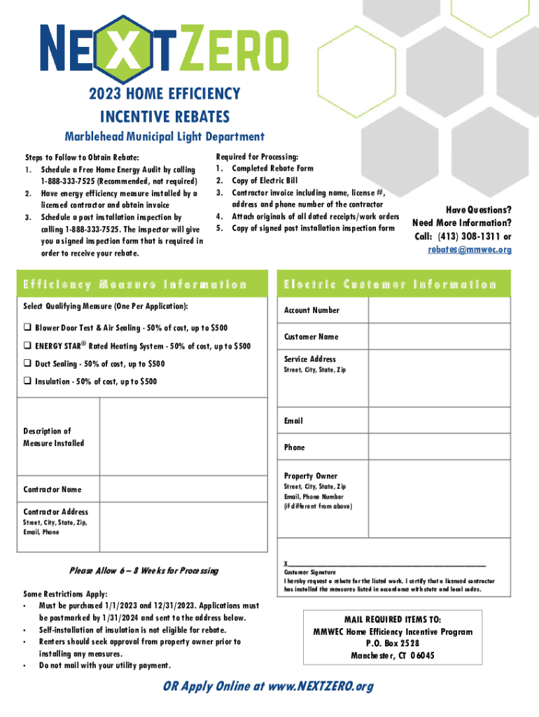 Fillable Online MMLD HOME ENERGY EFFICIENCY INCENTIVE REBATES FLYER Fax ...