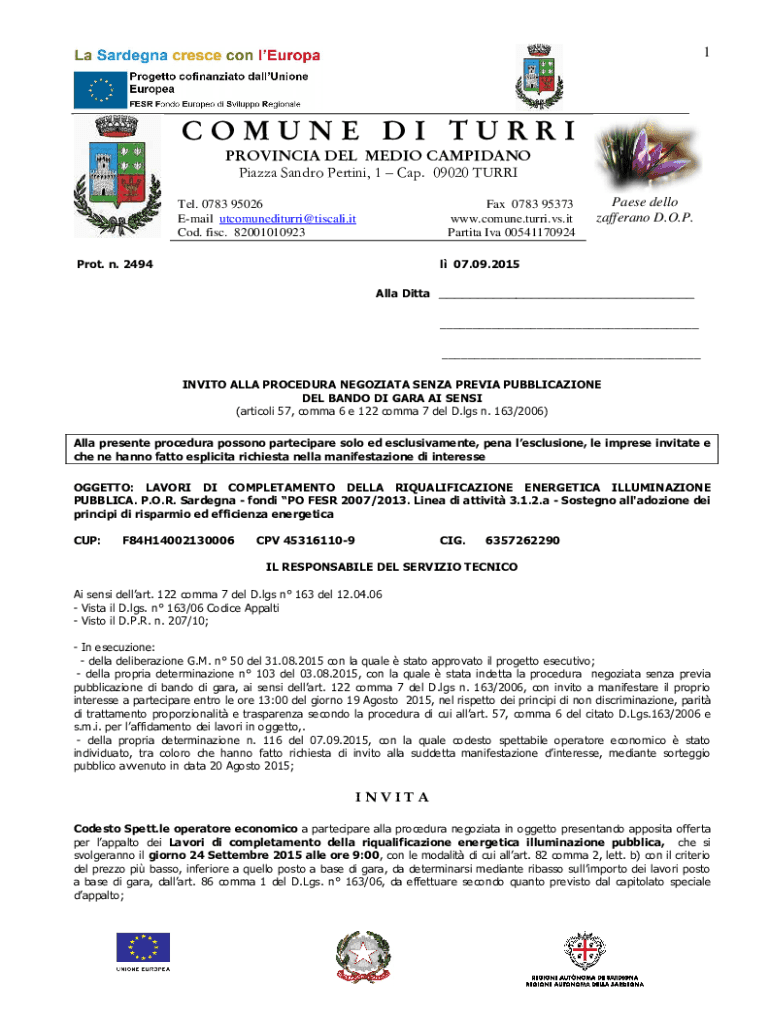 Compilabile Online lettera d'invito per affidamento lavori, economie ...