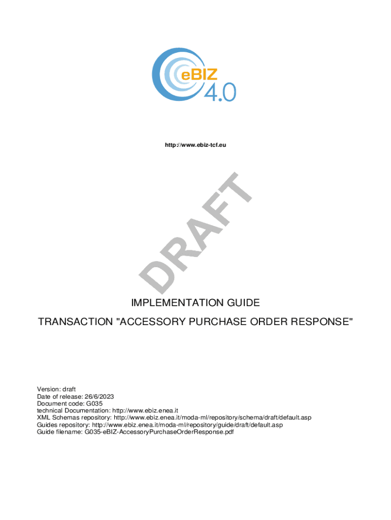 Fillable Online TRANSACTION "ACCESSORY PURCHASE ORDER RESPONSE" Fax ...