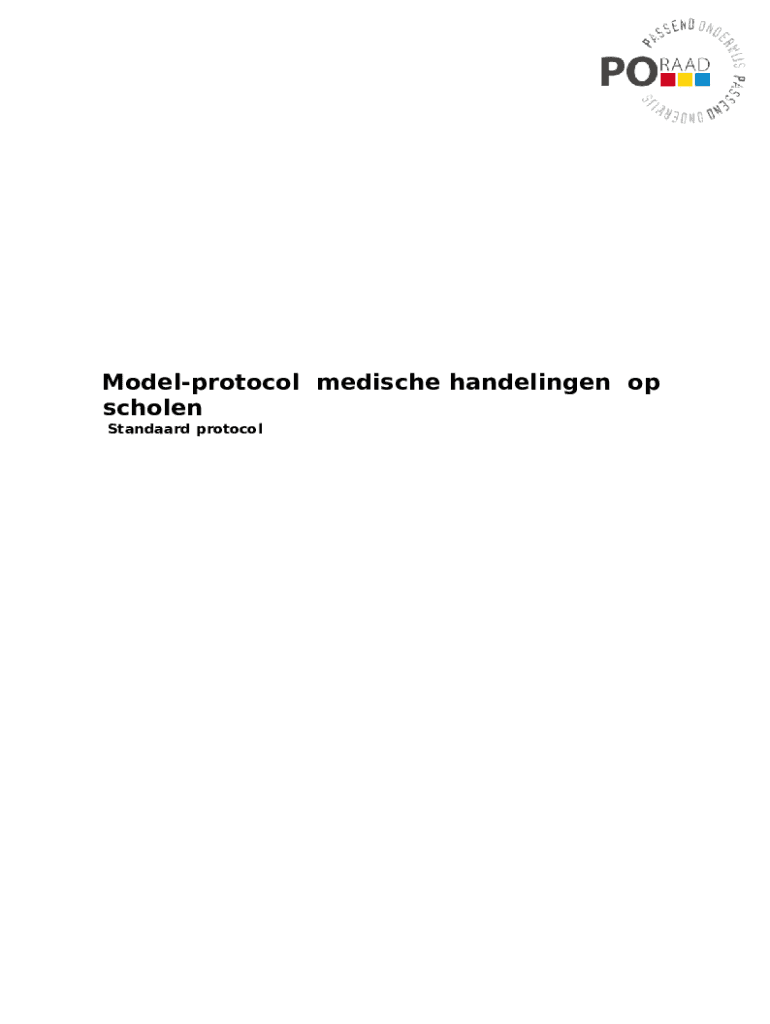 Model-protocolmedische handelingenop scholen Doc Template | pdfFiller