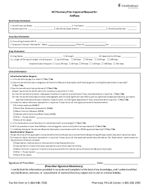 Fillable Online Ingrezza (North Carolina) Prior Authorization Form Fax ...
