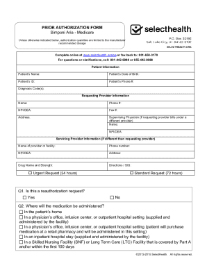 Fillable Online Aria CCRD Prior Authorization Form Fax Email Print ...