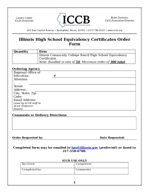 Illinois Community College Board High School Equivalency Certificates ...