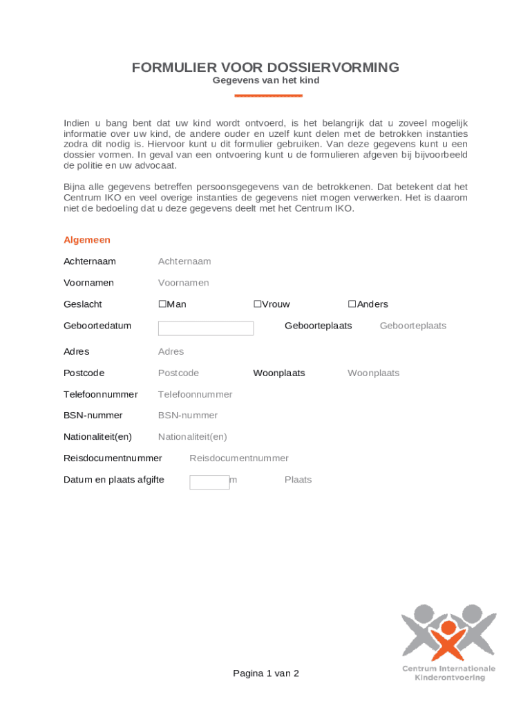 ulier met gegevens van de andere ouder Doc Template | pdfFiller