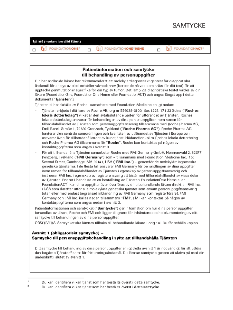 Fillable Online Samtycke. Fr hlso- och sjukvrden och socialtjnsten. Fax Email Print - pdfFiller