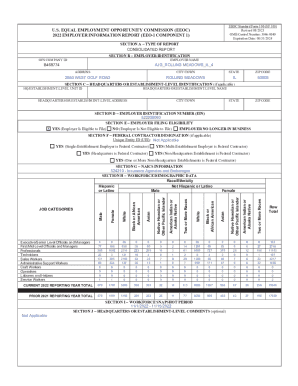 Fillable Online EMPLOYER INFORMATION REPORT (EEO-1 COMPONENT 1) Fax ...