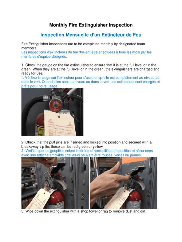 Remplissable En Ligne How to Do a Monthly Fire Extinguisher Inspection ...