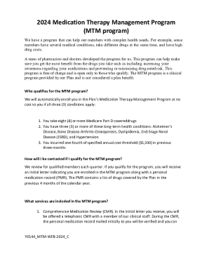 Fillable Online Medication Therapy Management Program (MTM program) Fax ...