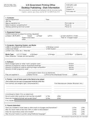 Fillable Online Gpo Form 952 - Fill and Sign Printable Template Online ...