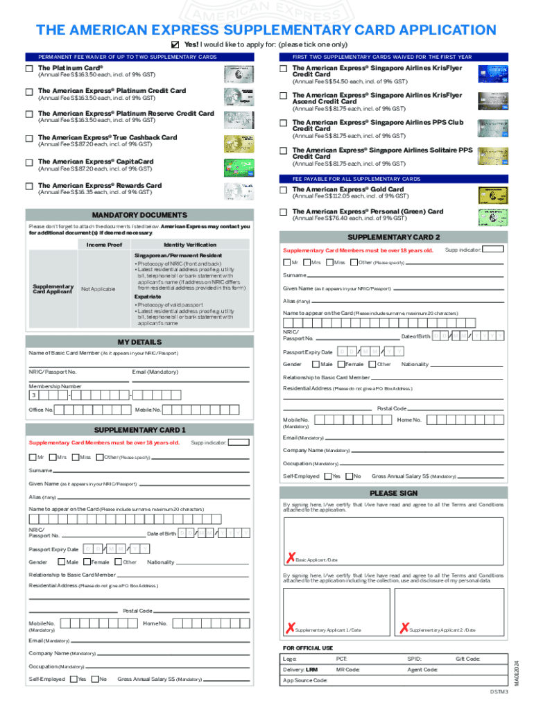 Fillable Online Why should you add an American Express Additional Card ...