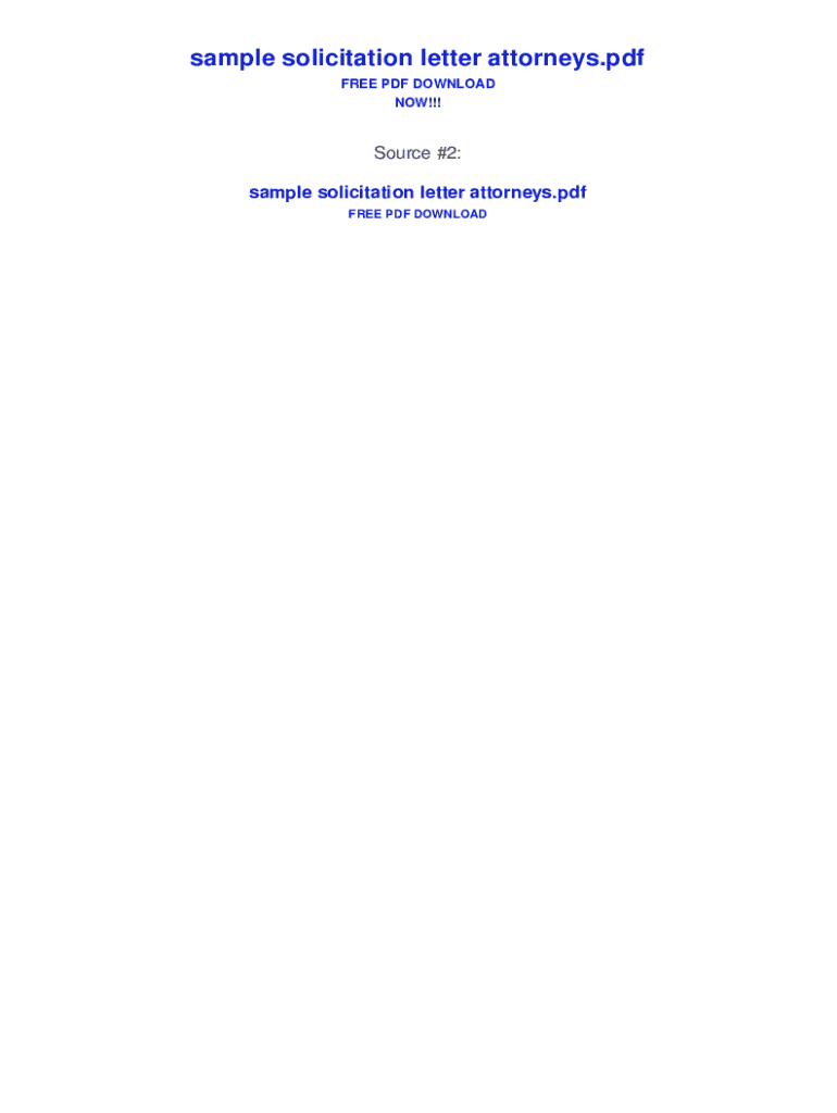 Fillable Online Attorney Direct Mailings as Impermissible Solicitation ...