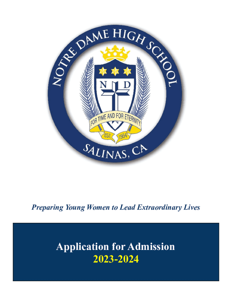 Fillable Online 2023 2024 Application For Admission Fax Email Print