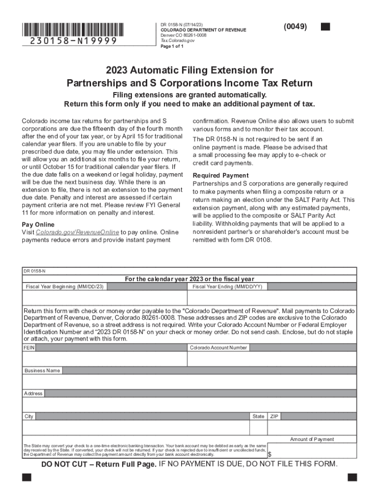 Fillable Online 2023 Income Tax FormsPartnerships & S Corporations Fax ...
