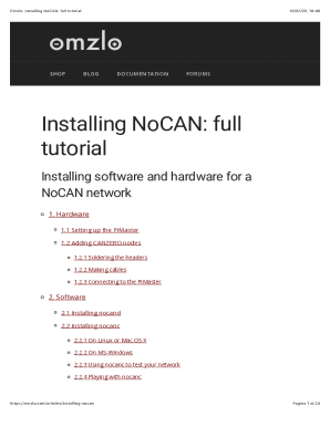 Fillable Online Installing NoCAN: full tutorial Fax Email Print - pdfFiller