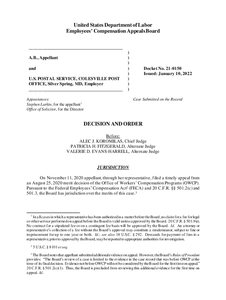 Fillable Online 22-1013: K.D. and DEPARTMENT OF THE ... Fax Email Print ...