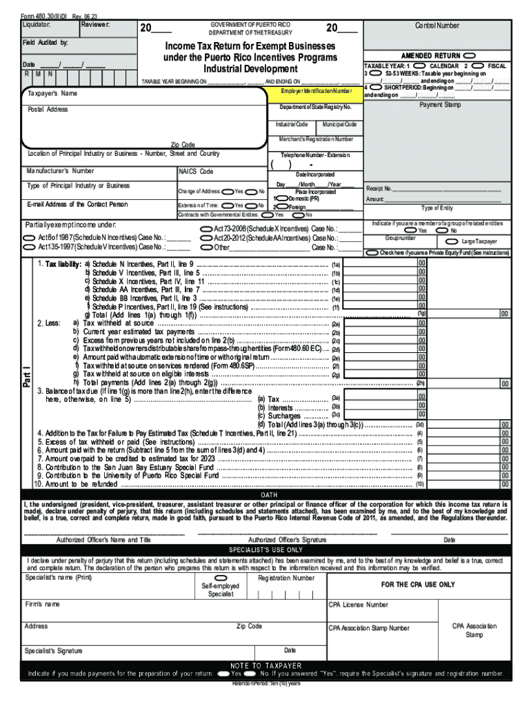 Fillable Online hacienda pr ( ) - Income Tax Return for Exempt ...