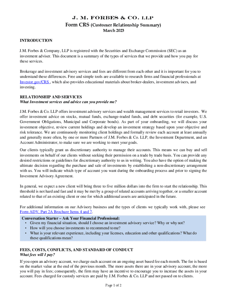 Fillable Online Form ADV & Form CRS Fax Email Print - pdfFiller