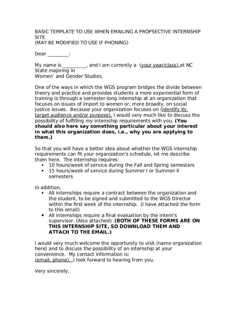 12 Email Templates for Requesting an Internship & Stand Out - ids chass ...