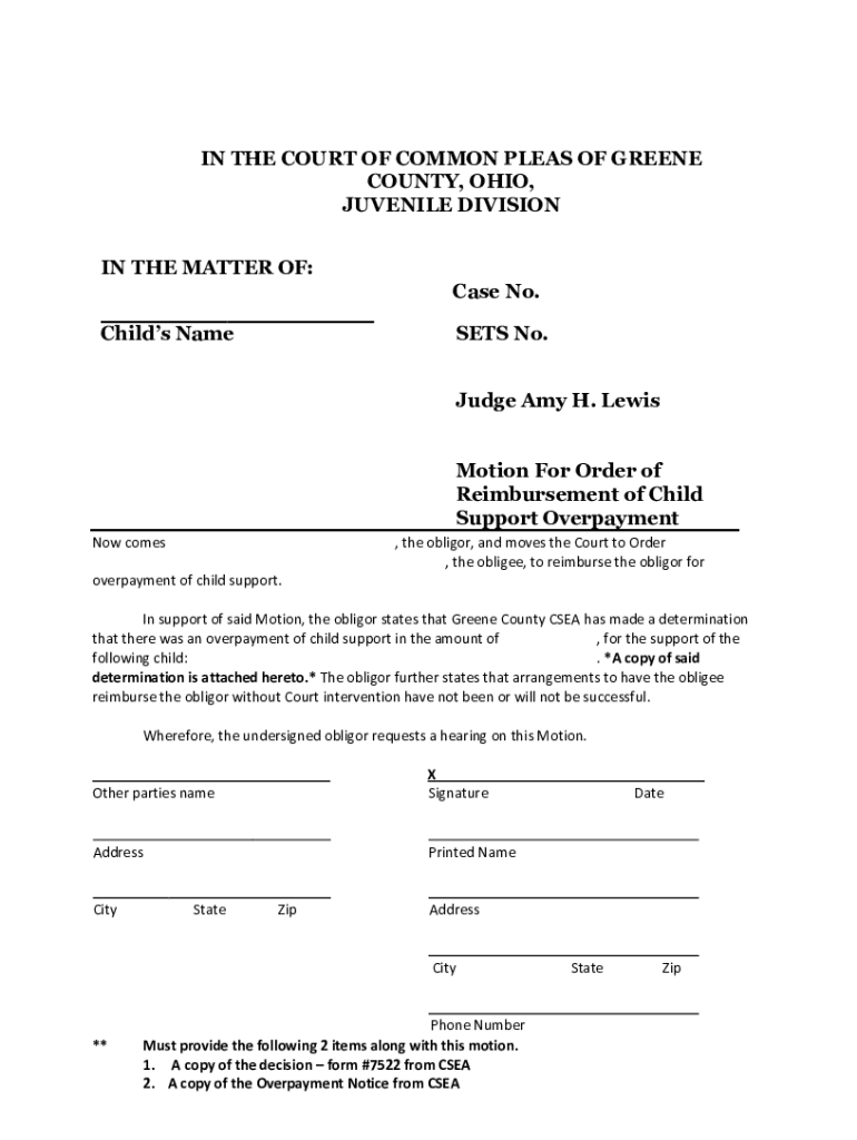 Fillable Online Amy H. Lewis For Judge of the Greene County Court ...