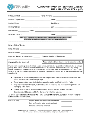 Fillable Online STREET EVENT PERMIT APPLICATION FORM Fax Email Print ...