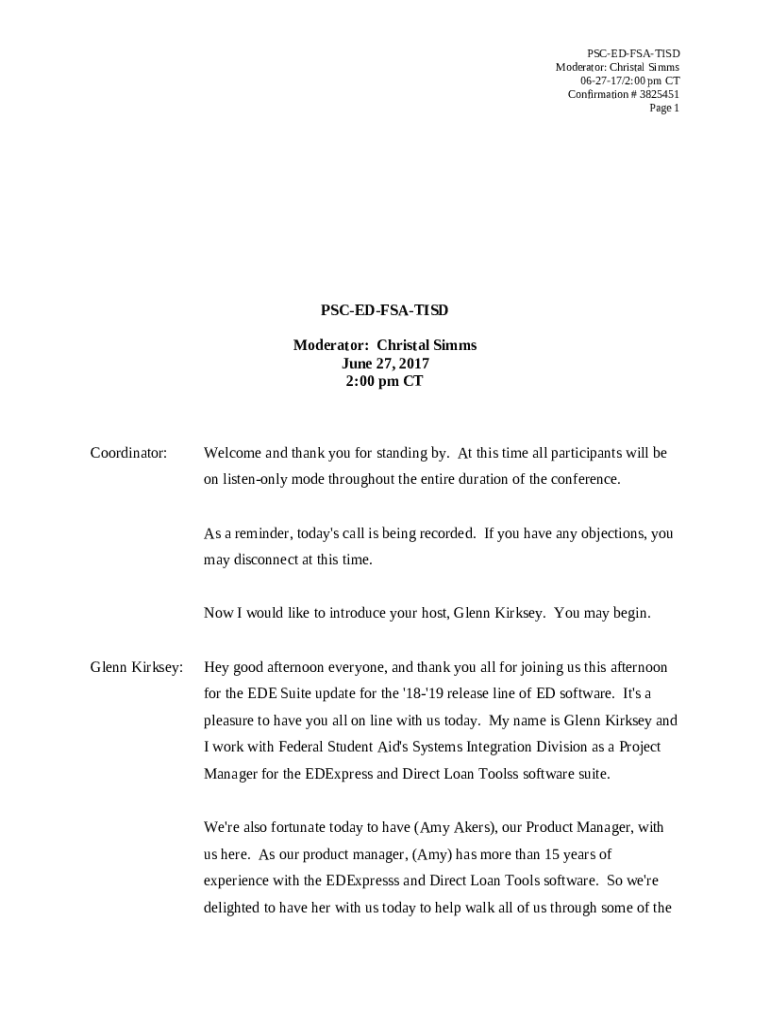 Moderator:Christal Simms Doc Template | pdfFiller