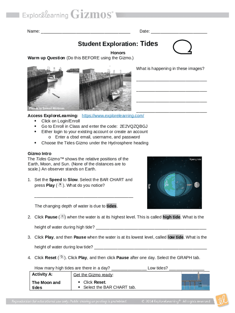 Tides GIZMO 2 .pdf - Name: Date: Student Exploration Doc Template ...