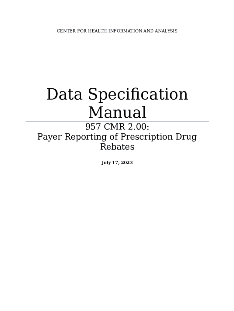 957 CMR 2.00 - Payer Data ReportingState Regulations Doc Template ...